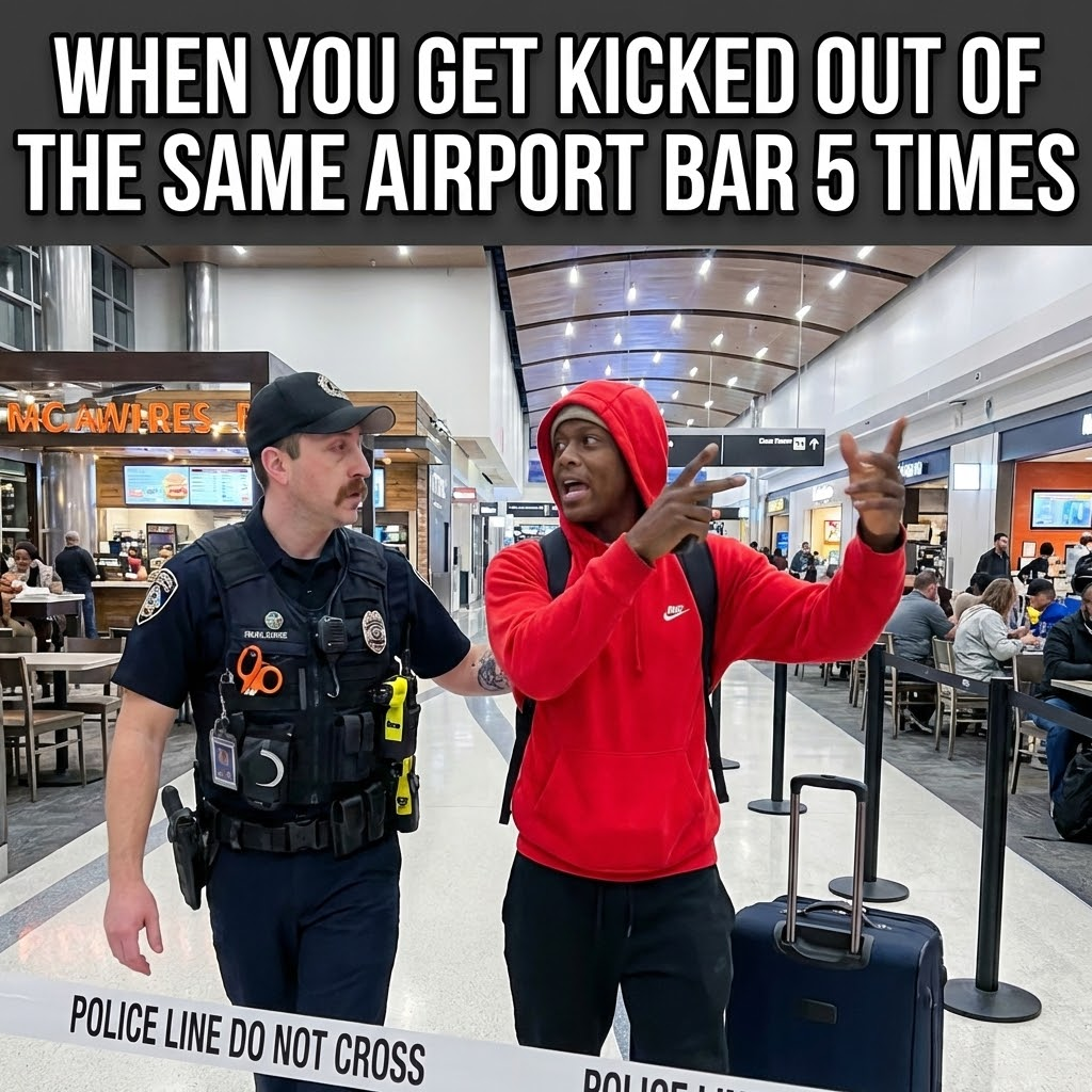 When You Get Kicked Out of the Same Airport Bar 5 Times - Body Cam